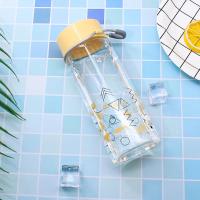China Stylish Personalized Glass Water Bottle Leak Proof For Water Tea Drink for sale