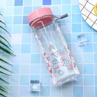 China Stylish Personalized Glass Water Bottle Leak Proof For Water Tea Drink for sale