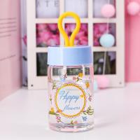 China Personalized Glass Water Bottle With Eco Friendly Flower Printing for sale