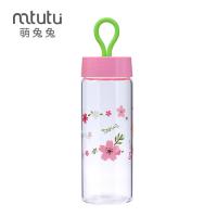 China 420ml Personalized Glass Water Bottle With Simple Fashionable Handle for sale