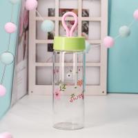 China 420ml Personalized Glass Water Bottle With Simple Fashionable Handle for sale