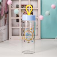 China 420ml Personalized Glass Water Bottle With Simple Fashionable Handle for sale