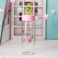 China 420ml Personalized Glass Water Bottle With Simple Fashionable Handle for sale