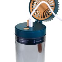 China Plastic Portable Water Bottles With Small Fan BPA Free Food Material for sale