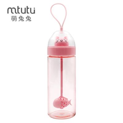China Plastic Portable Water Bottles With Fish Tea Filter 400ml Capacity for sale