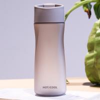 China Spiral Dynamic Shape Matte Texture Plastic Portable Water Bottles for sale