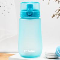 China Matte Texture Plastic Portable Water Bottles With One Key Lock for sale