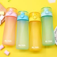 China Matte Texture Plastic Portable Water Bottles With Personalized Bottle Lid for sale