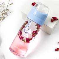 China Personalized Glass Water Bottle Can Make Tea With Tea Filter 500ml for sale