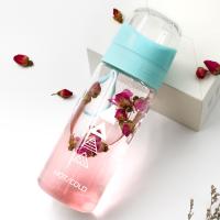 China Personalized Glass Water Bottle Can Make Tea With Tea Filter 500ml for sale