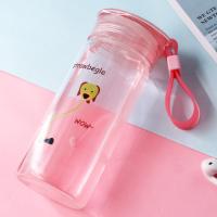 China Fashionable Cup Lid Personalized Glass Water Bottle 350ml Capacity for sale