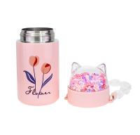 China 304 Stainless Steel Vacuum Insulated Water Bottle 10OZ With Beautiful Lid for sale