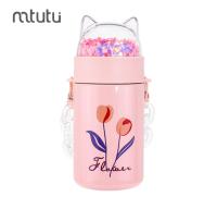 China 304 Stainless Steel Vacuum Insulated Water Bottle 10OZ With Beautiful Lid for sale