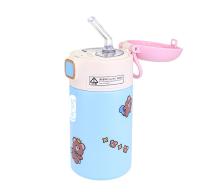 China Pop Lid Straw Thermos Cup Stainless Steel Vacuum Insulated Water Bottle  for sale