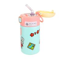 China 304 Stainless Steel Vacuum Insulated Water Bottle Thermos Cups With DIY Stickers for sale