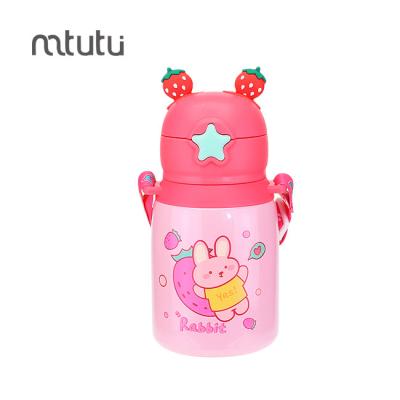 China 304 Stainless Steel Children'S Thermos Cup With Adjustable Strap for sale