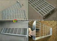 China Removable Galvanized Steel Stairs , Non Slip Stainless Steel Stair Treads  for sale