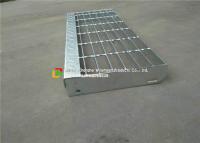 China Chequer / MS Plate Galvanized Steel Steps Air Opening High Slip Resistance for sale
