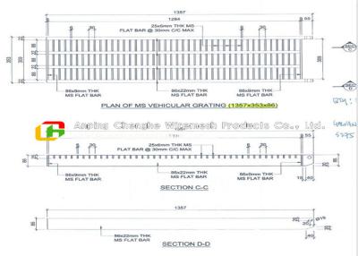 China Custom Vehicuar Galvanised Steel Grating 90/86mm Height 22mm thickness for sale