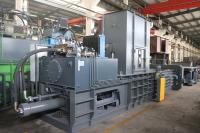 China Plastic horizontal waste straw baler/compactor machine for sale
