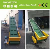 China Waste Plastic Film Drawing Belt Conveyor Recycling Machine for sale
