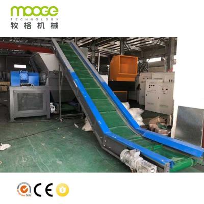 China 800mm Rubber Conveyor Belt for Plastic Bottle Waste Recycling Machinery 1.5kW for sale