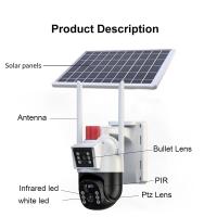 China Solar Security Camera Security with Infrared Night Vision and Remote Mobile Access for sale