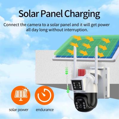 China OEM 1080p Wall Mount Solar Powered Outdoor Security Camera with 360° Panoramic View for sale