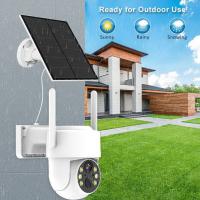 China Wireless Solar Camera Security Camera 1080p HD Weatherproof IP66 SD Card Storage for sale