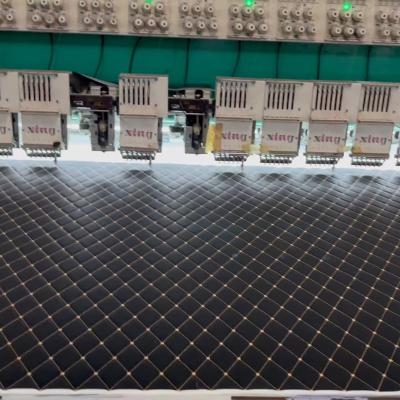 China Quilted Embroidery PVC Leather Roll 1.4m Width 5mm Thickness Waterproof Anti Mildew Abrasion Resistant for sale