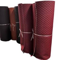 China Embroidery Quilted PVC Synthetic Leather Roll 1.4m Width Car Floor Mat Material Custom Thickness for sale