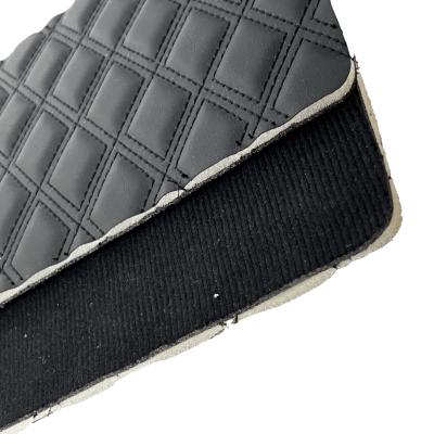 China PU PVC Synthetic Leather Embroidery XPE Foam Burr Backing Car Floor Mat 1.4m Width 5mm Thickness for sale