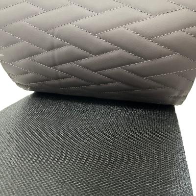 China Dustproof Non Slip Quilted Embroidery PVC Leather with XPE Foam Backing 5-15mm for Upholstery Sofa Making for sale