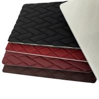 China Dustproof Non Slip Quilted Embroidery PVC Leather with XPE Foam Backing 5-15mm for Upholstery Sofa Making for sale