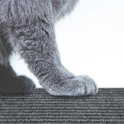 China Self Adhesive Cat Scratching Mat 0.4x30x100cm Polyester Scratch Pad for Furniture Protection for sale
