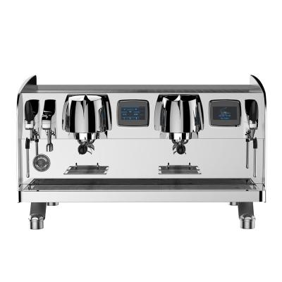 China Commercial Espresso Machine 2 Group Heads 12L Coffee Maker with Rotary Pump 4200W for sale