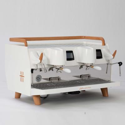 China Pressure Adjustable Double Group Espresso Coffee Machine 4200W 220V Artificial Marble for sale