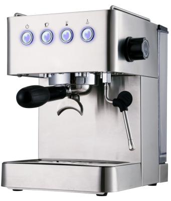 China Semi-Automatic Professional 15bar Ulka Pump Coffee Machine 1.7L Tank Digital Button Office Use for sale