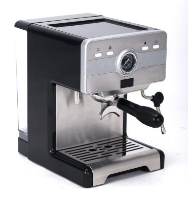 China Commercial Espresso Machine 15 Bar 1450W 1.7L Water Tank 58mm Portafilter Black Silver for sale