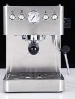 China 220V 15 Bar Semi Automatic Espresso Machine 1.7L Stainless Steel Home Coffee Maker for sale