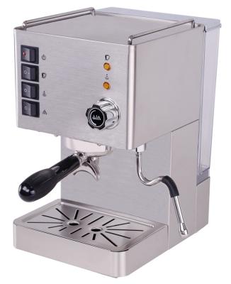China 1450W Silver Household Coffee Machine 304 Stainless Steel Body 15bar Italy Pump CRM3007 for sale