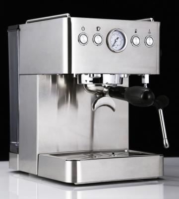 China Espresso Coffee Machine 1.7L Tank 1450W 15Bar Italian Pump Stainless Steel for Small Bar Use for sale