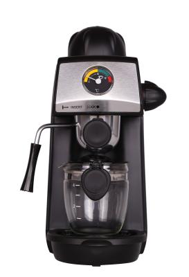 China 220V 4-Cup Steam Coffee Machine 5 Bar Espresso Cappuccino Maker Black CRM2002 for sale