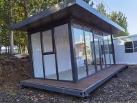 China DIY Beach Portable Cottage Refabricated Modular Micro Prefab Container House 5950 mm for sale