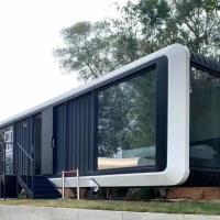 China Rock Wool Sandwich Panel Wall Luxury Apple Cabin Container House for Space Capsule for sale