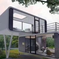 China Hotel Prefabricated Tiny Smart Space Capsule House with Rock Wool Sandwich Panel Wall for sale