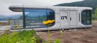 China Hotel Accommodation 38 M2 Model E7 Solar Capsule House With Luxury Apple Cabin Design for sale