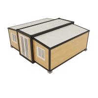 China Aluminum Window Prefab Container House with Double Wing Folding Room and Easy Expansion for sale