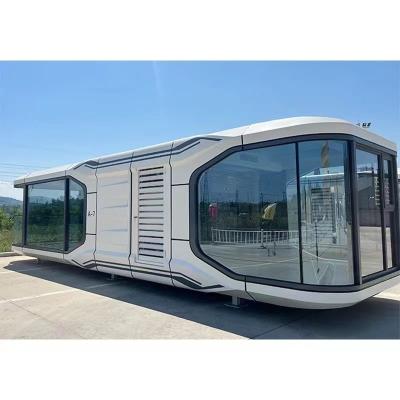 China Outdoor Container Home with Capsule House Design and Rock Wool Sandwich Panel Wall for sale