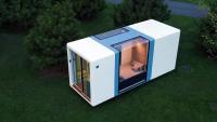 China Outdoor Container Home with Capsule House Design and Rock Wool Sandwich Panel Wall for sale